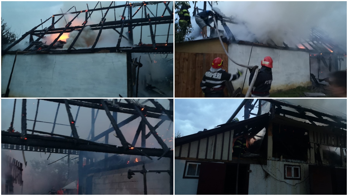 FOTO Trăsnetul a produs pagube mari într-o gospodărie din Burla care a ...