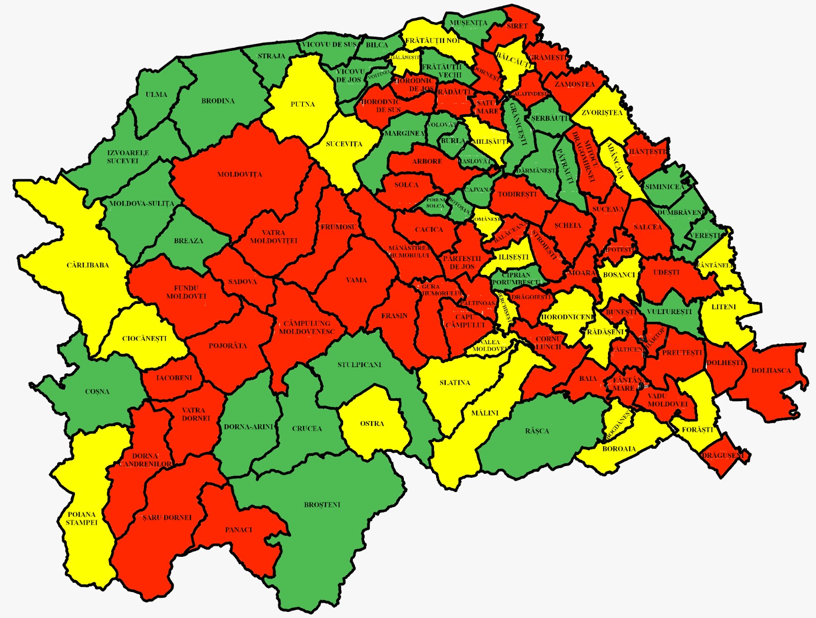 Situația pe localități a cazurilor de coronavirus din județul Suceava ...