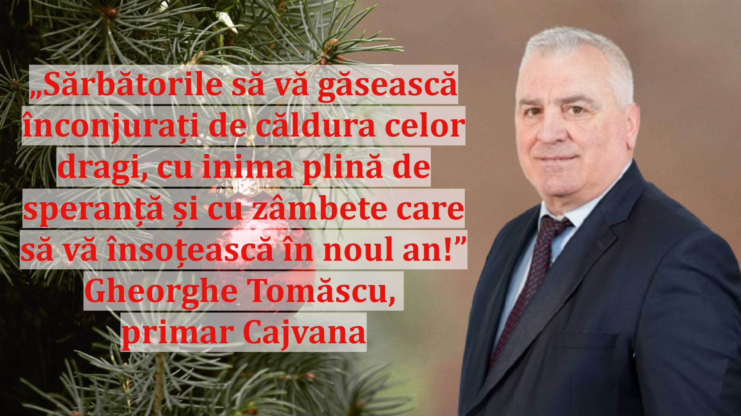 „Sărbătorile să vă găsească înconjurați de căldura celor dragi, cu ...